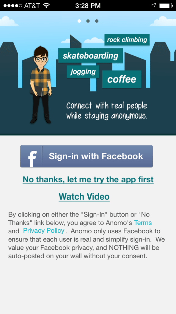 Anomo: Social Networking for Introverts